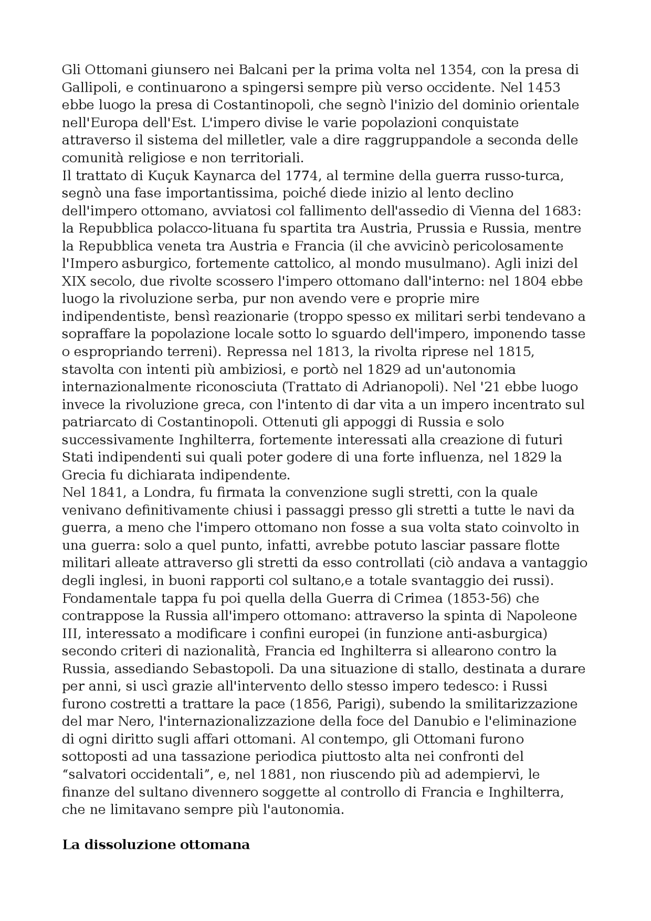 Riassunti Di Storia Delle Relazioni Internazionali Docsity