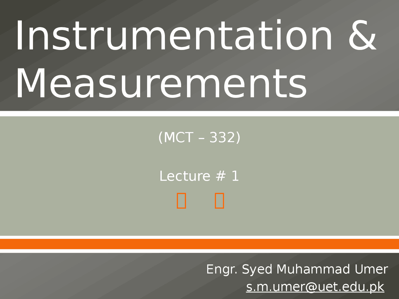Instrumentation And Measurements Slides Electronic Measurement And