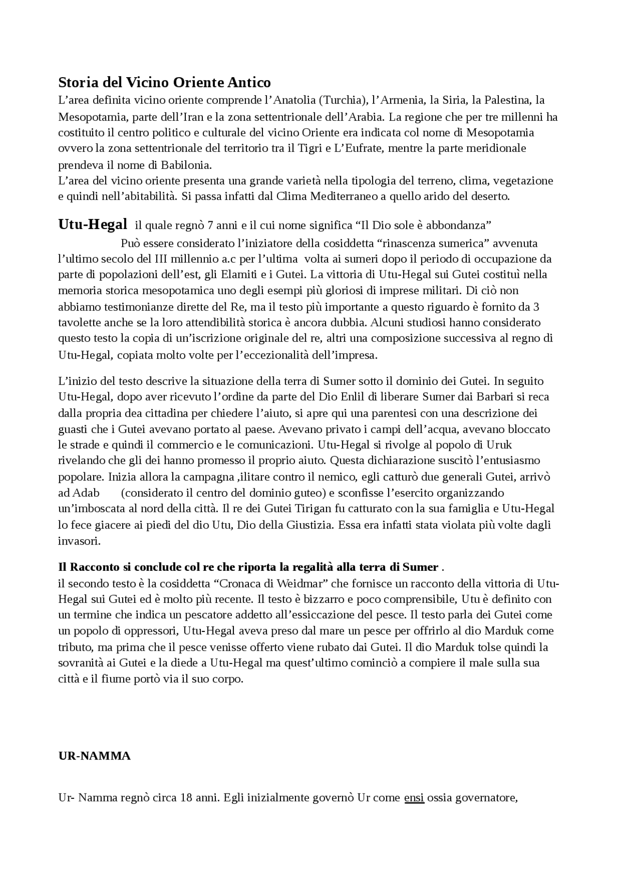 Storia Del Vicino Oriente Antico Docsity