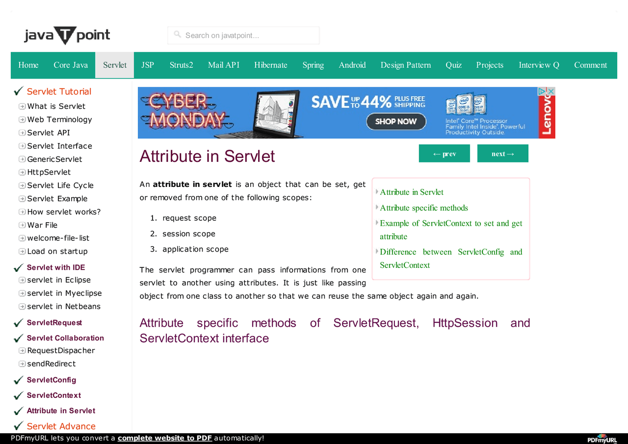 HTML tutorial Java Servlet | Study Guides, Projects, Research Web Application Development | Docsity