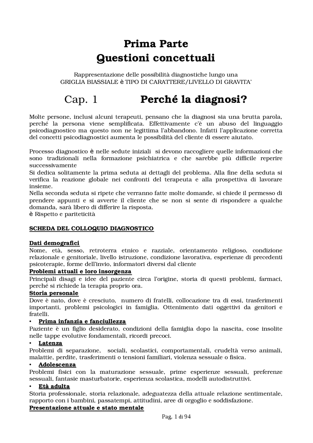 Riassunto Del Libro Diagnosi Psicoanalitica Di Nancy Mcwilliams Autore