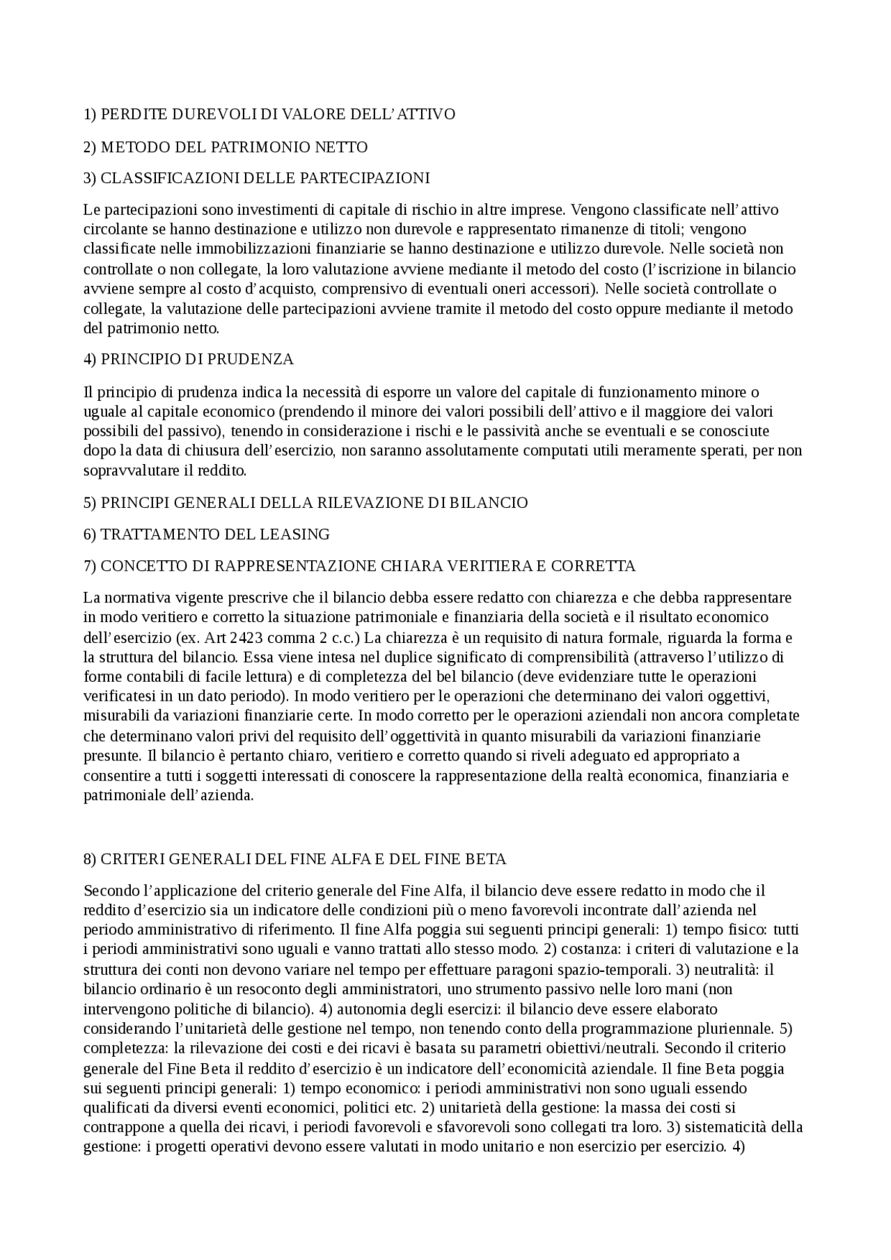 Contabilità E Bilancio Docsity
