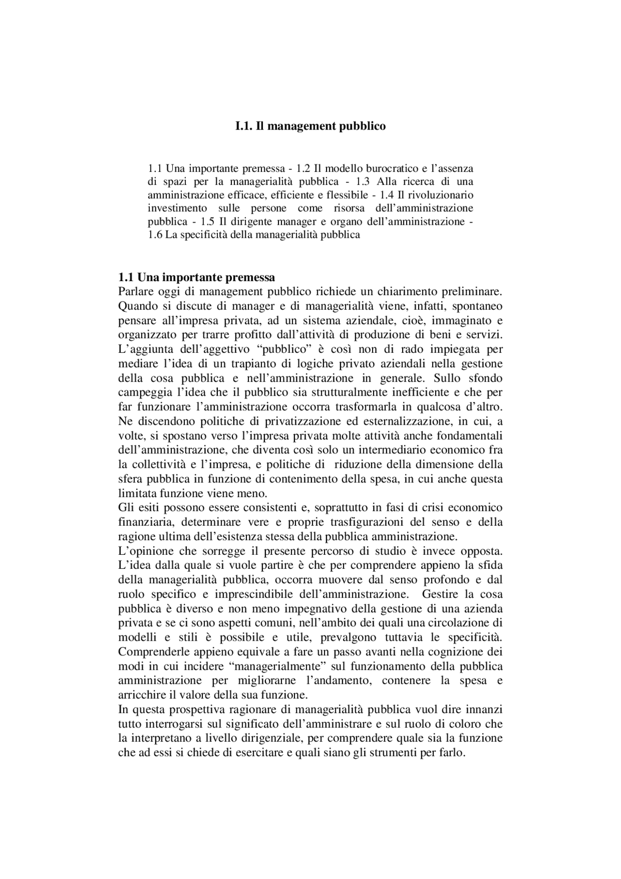 Managment Pubblico Diritto Pubblico Dispense Di Diritto Pubblico