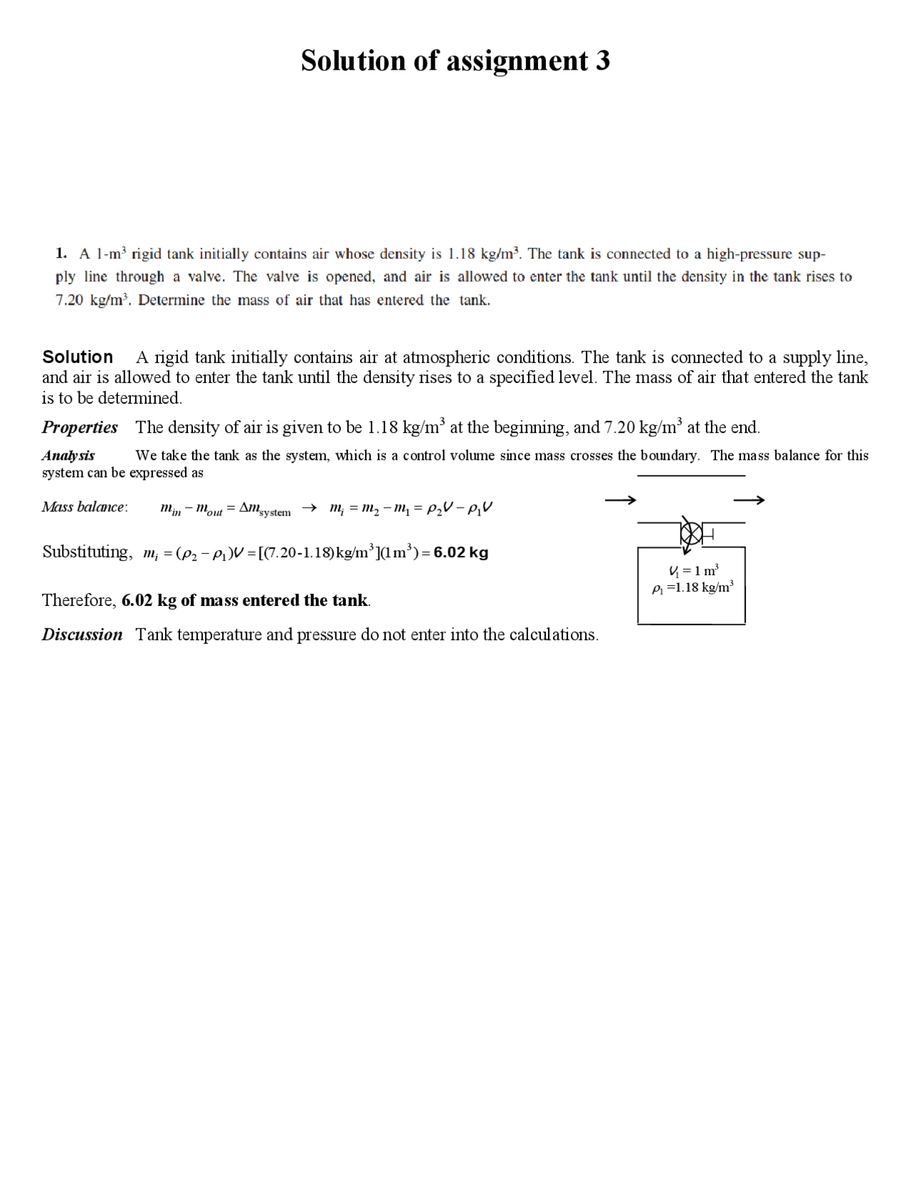 10 Solved Questions on Fluid Mechanics Applications - Assignment 3 | MECT 3318 - Docsity
