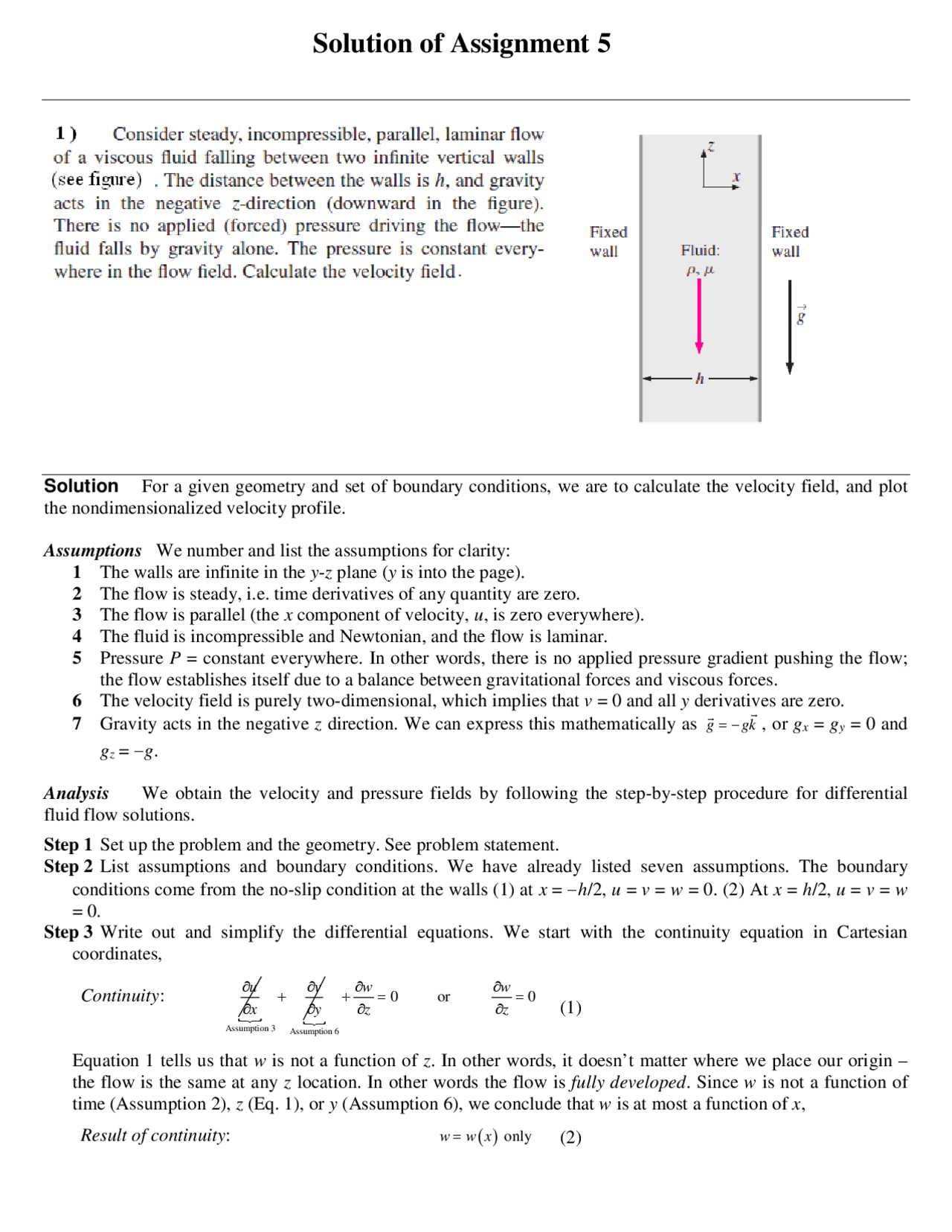 6 Solved Problems on Applications of Fluid Mechanics - Homework 5 | MECT 3318 - Docsity