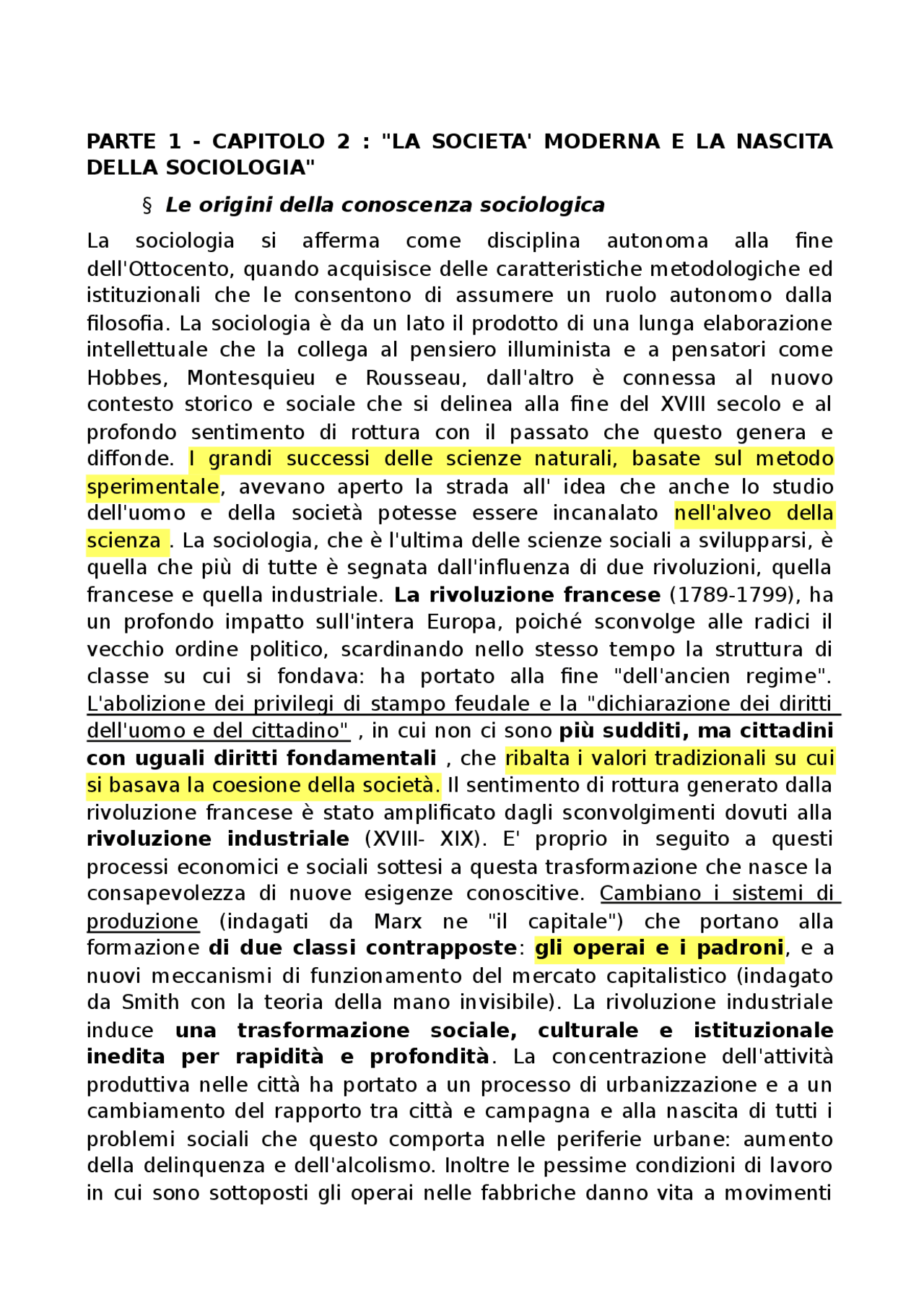 Parte 1 Del Libro Di Sociologia Docsity
