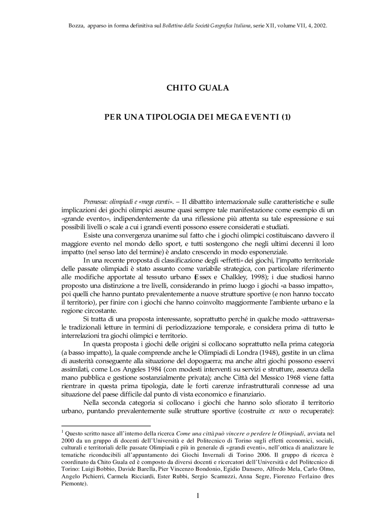 Guida Ai Mega Eventi Docsity