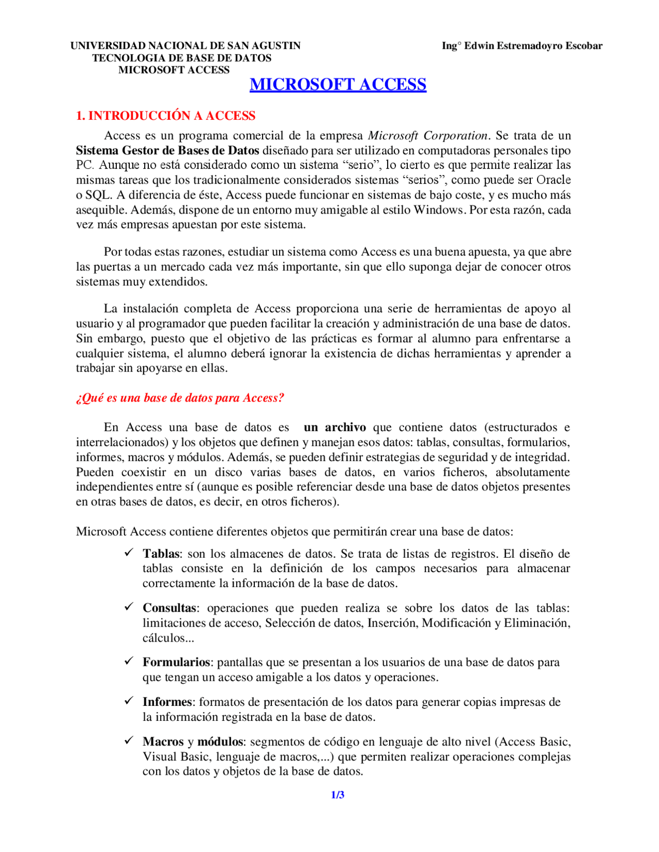 Introducción Access básico - Docsity