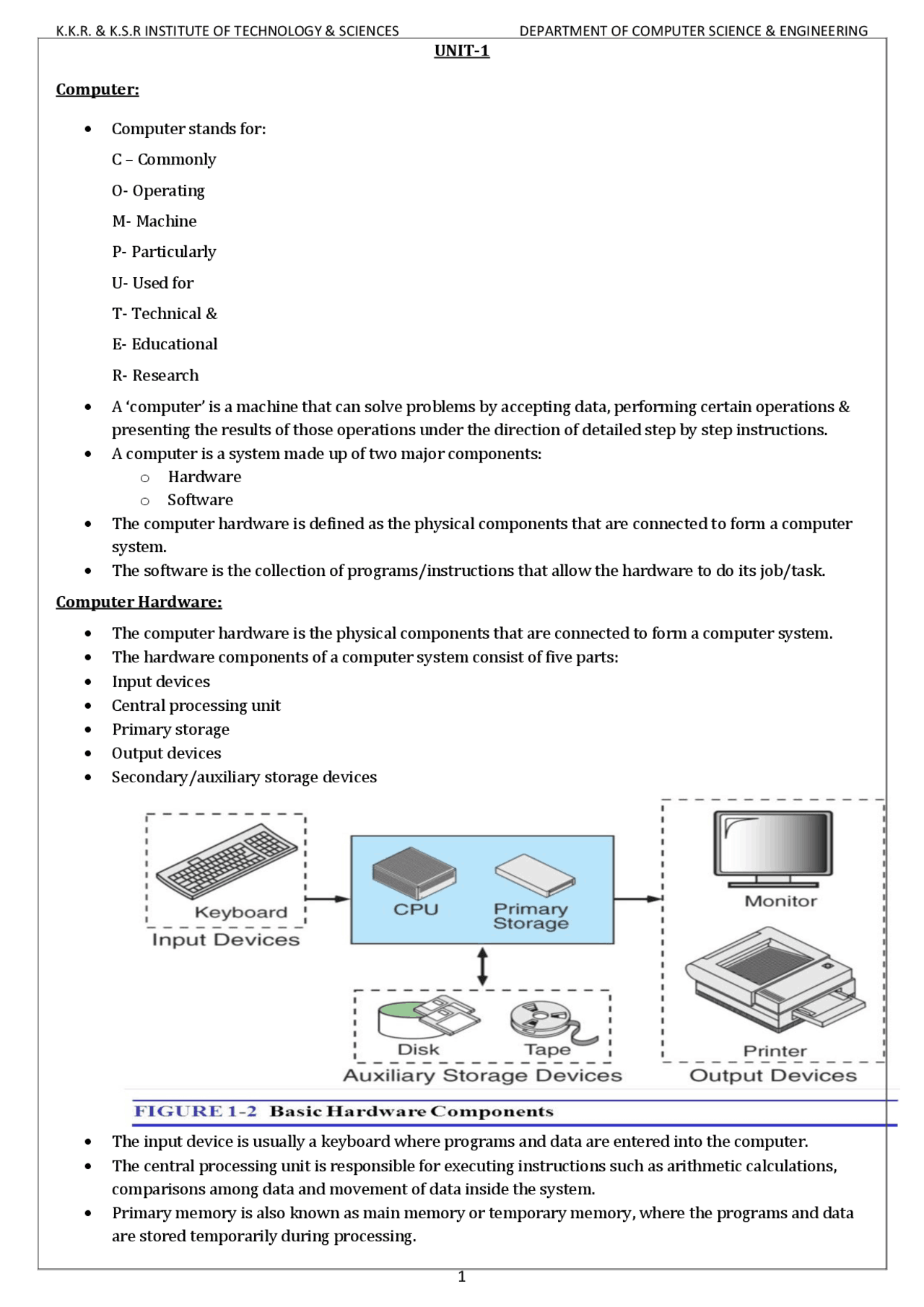 R16 Unit1 Computer Programming Exercises Computer Science Docsity