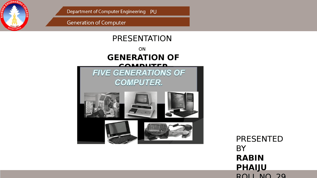 Generations Of Computer Docsity