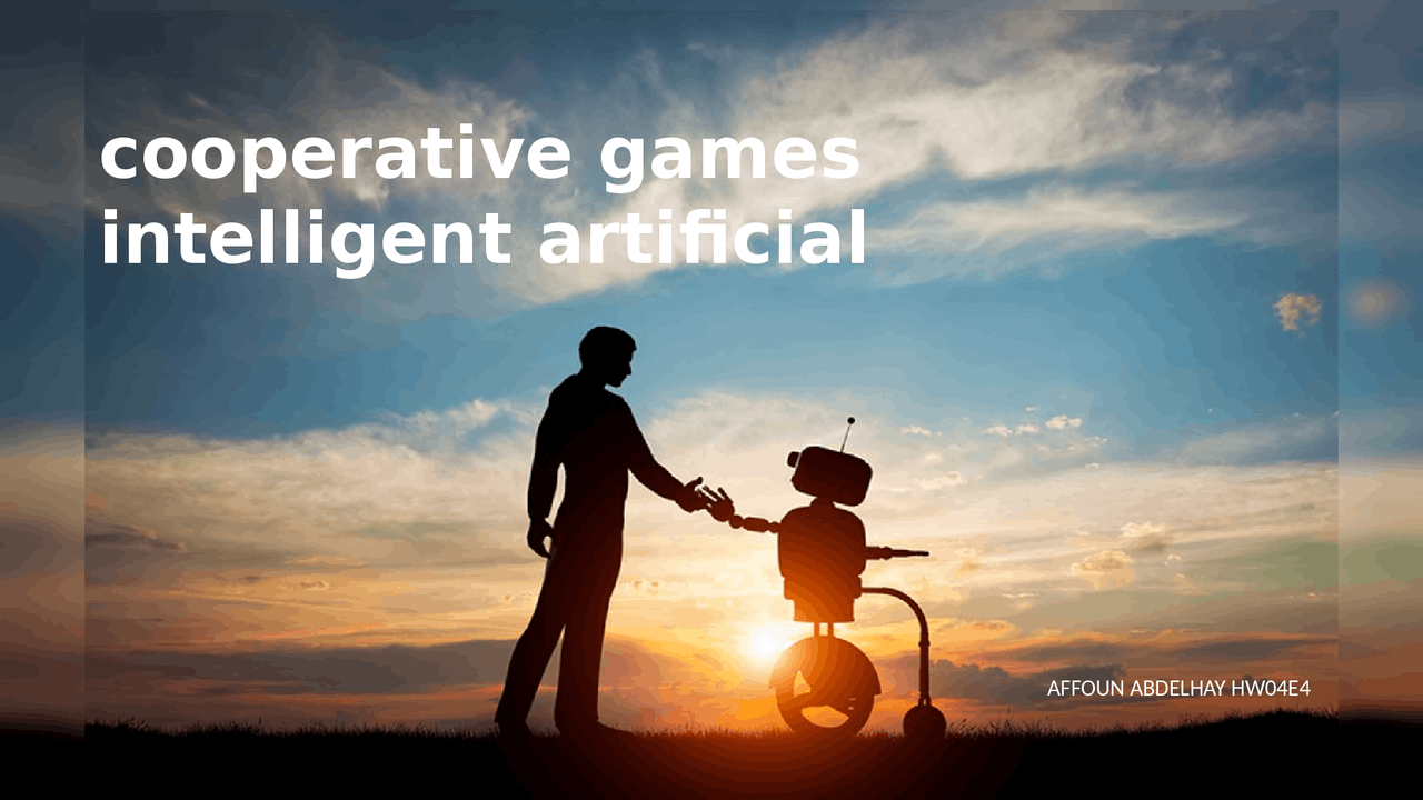 Cooperative Games Intelligent Artificial Docsity