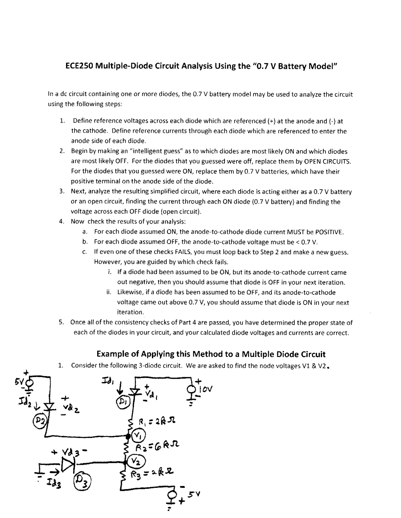 Multiple Diode Problems Docsity