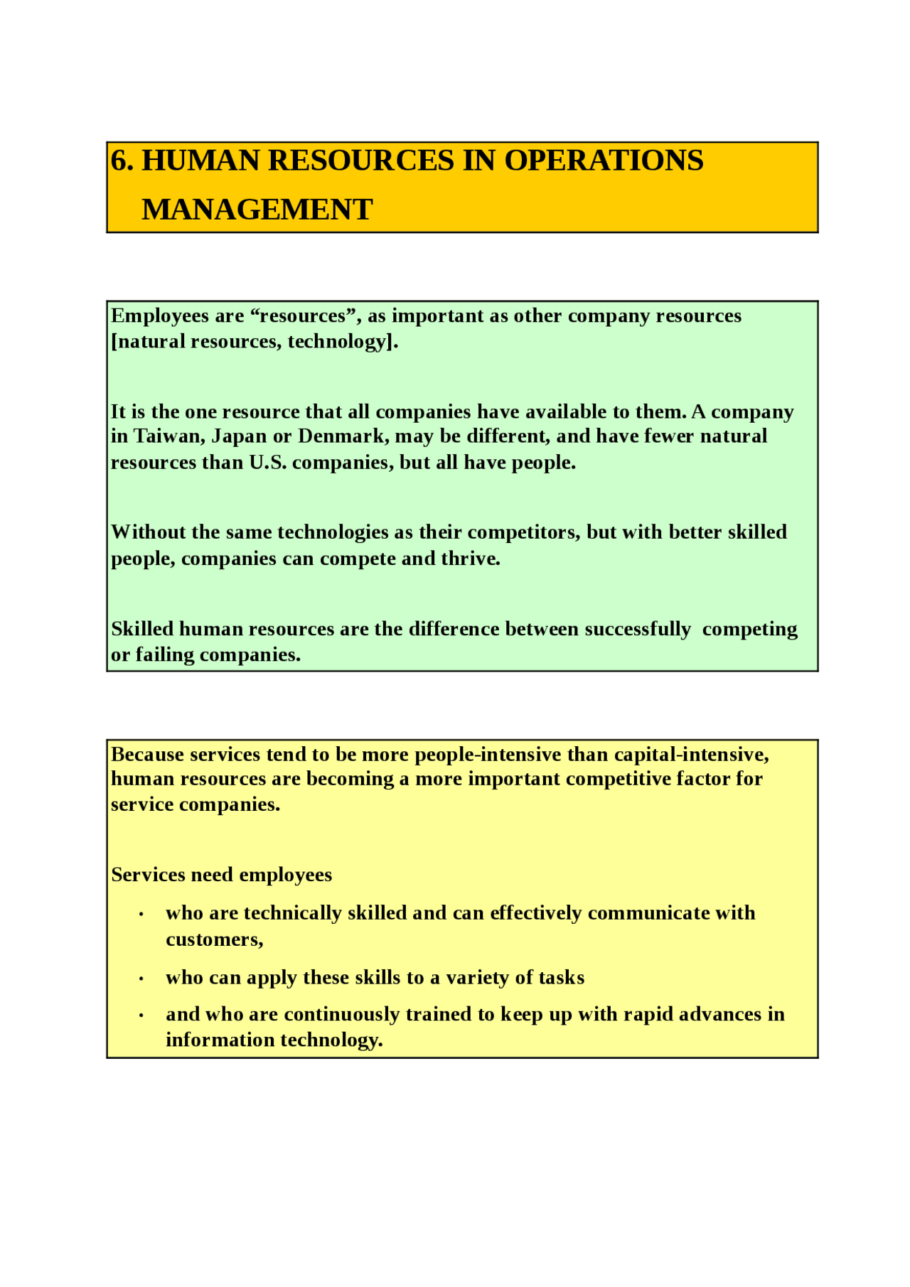 Operations Management Docsity
