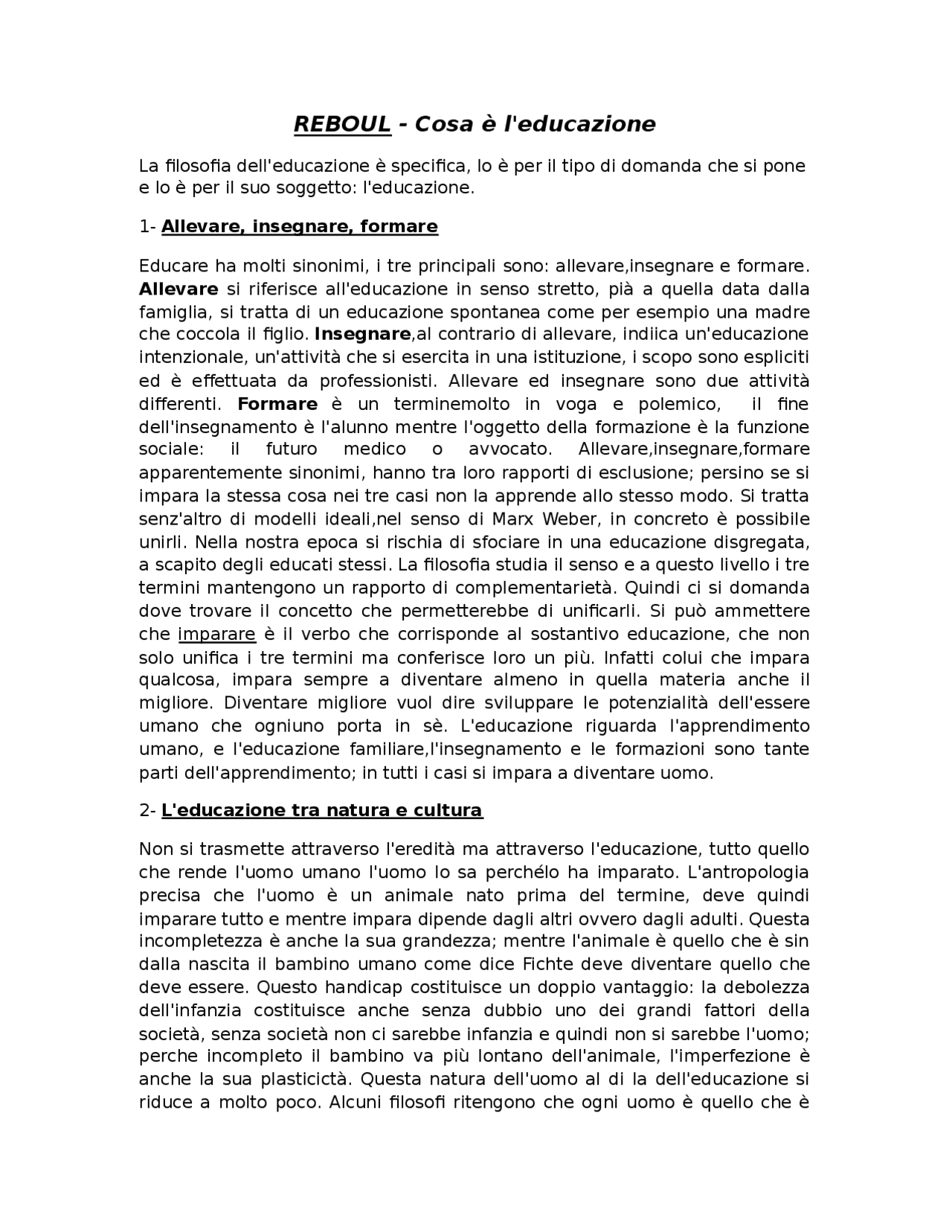 Reboulpedagogiaconcetti Base Docsity