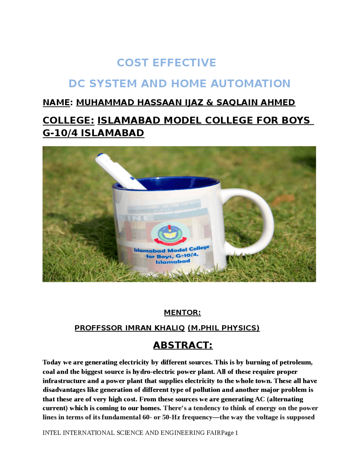 Dc System And Home Automation Docsity