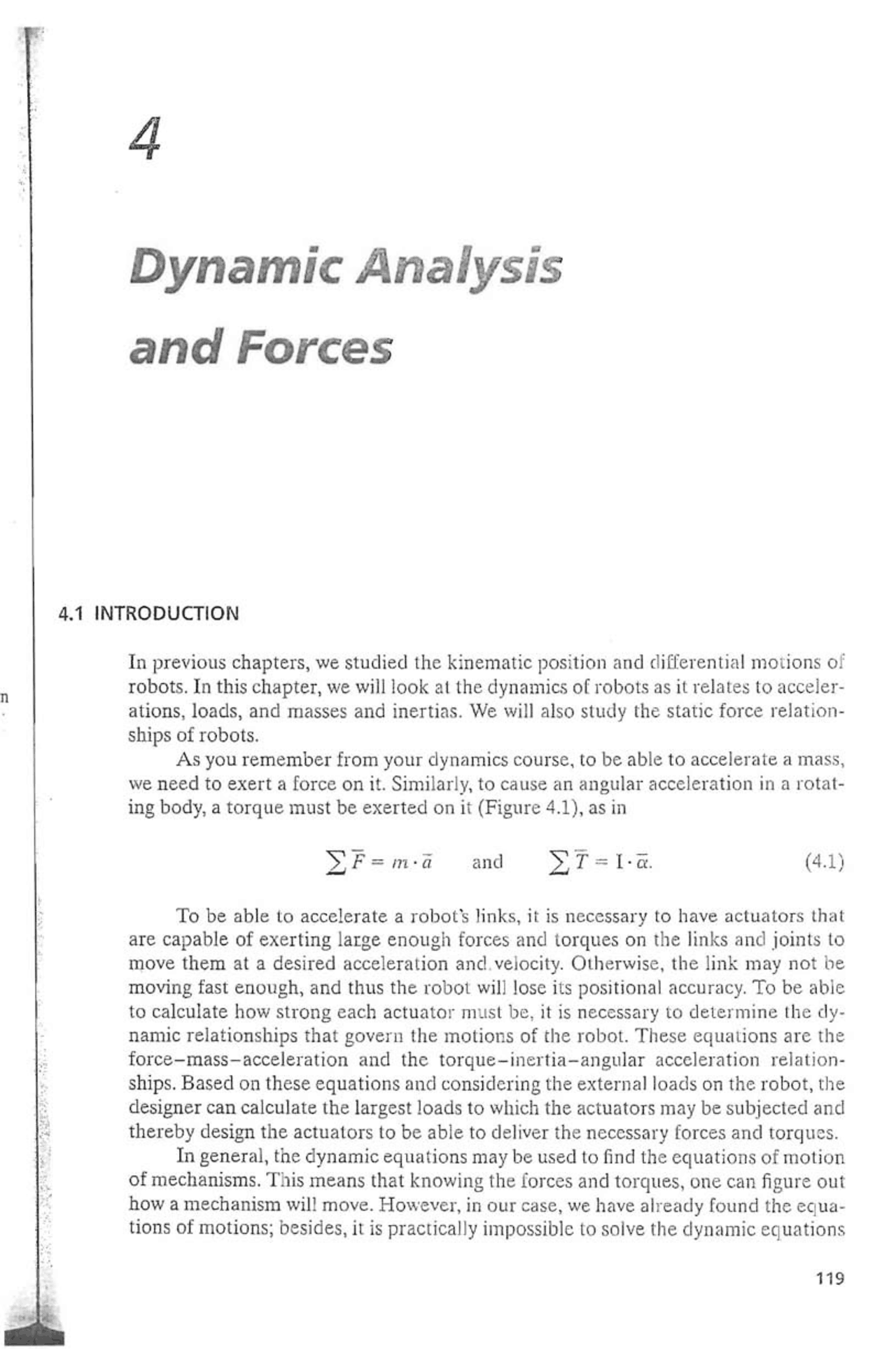 Dynamic Analysis and Forces - Docsity