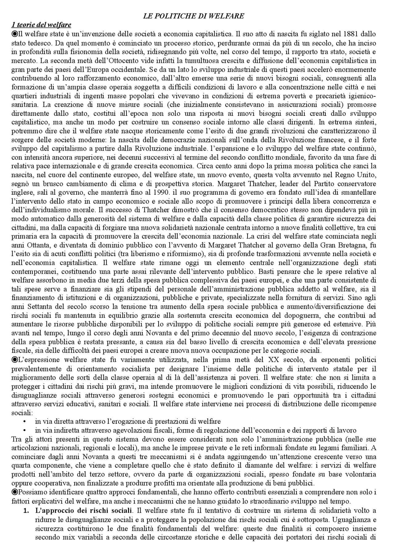 Le Politiche Di Welfare 2014 Di Emanuele Pavolini C Ranci Docsity
