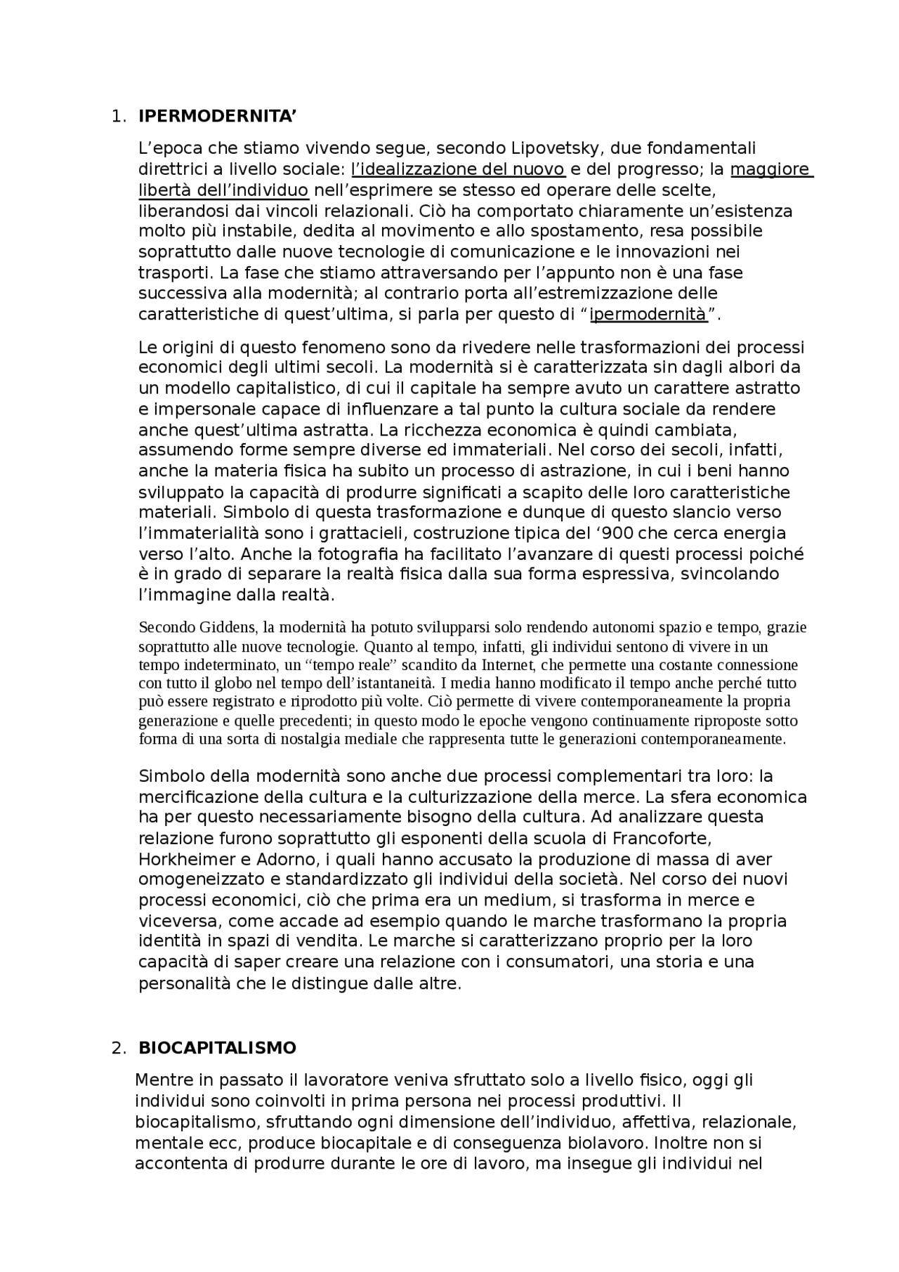 Ipermondo Prof Codeluppi Docsity