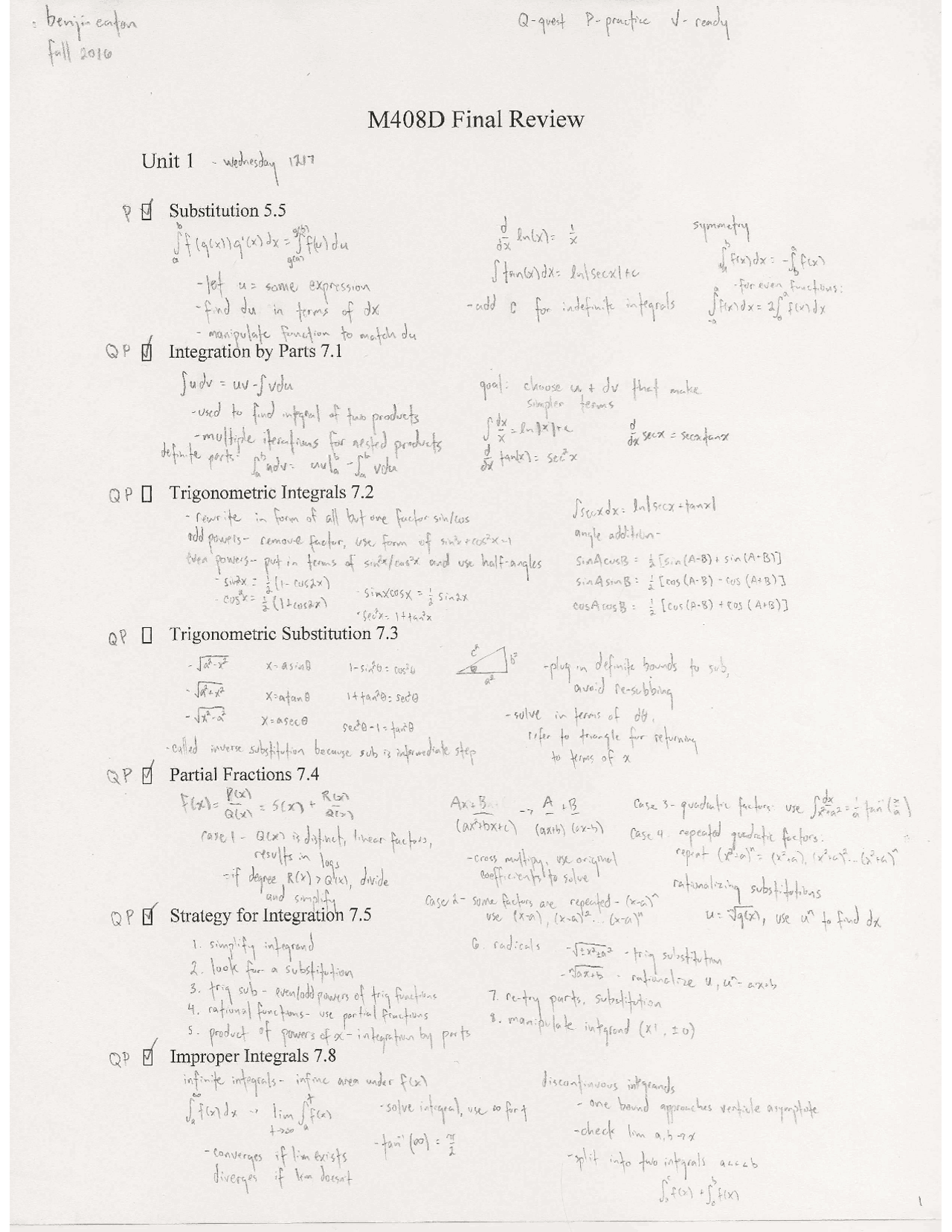 Calculus 2 Final Review Docsity