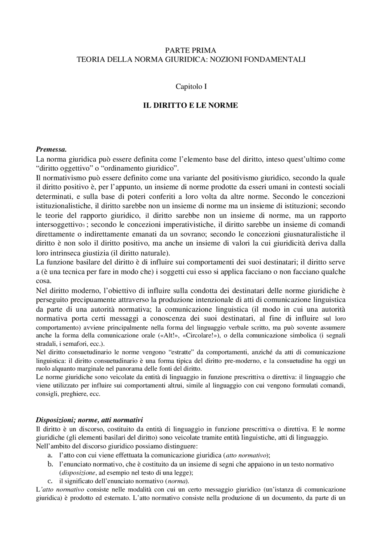Il Diritto E Le Norme Nozioni Fondamentali Docsity