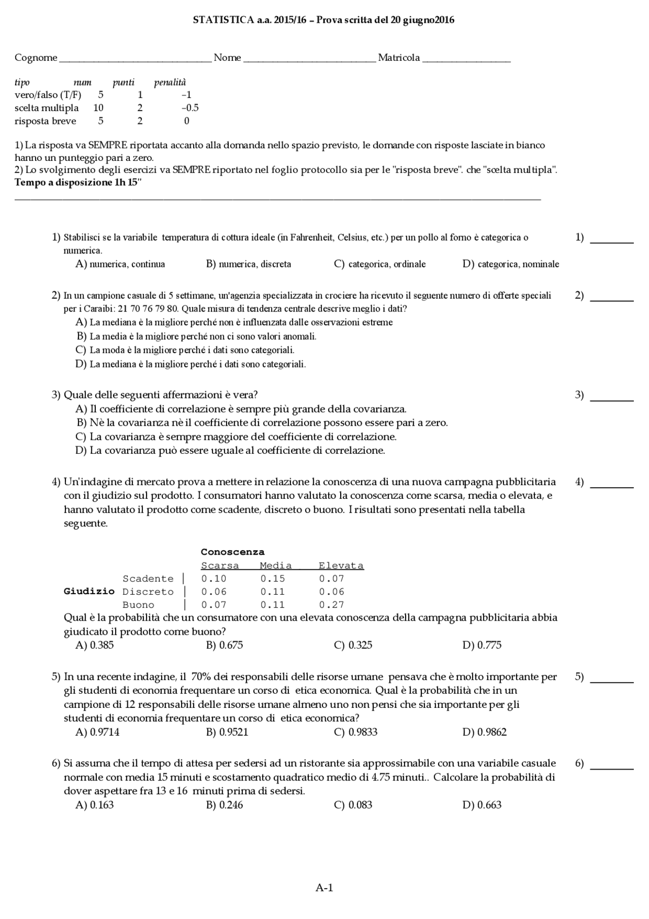 Compiti Statistica Con Soluzioni Esercizi Di Statistica Docsity