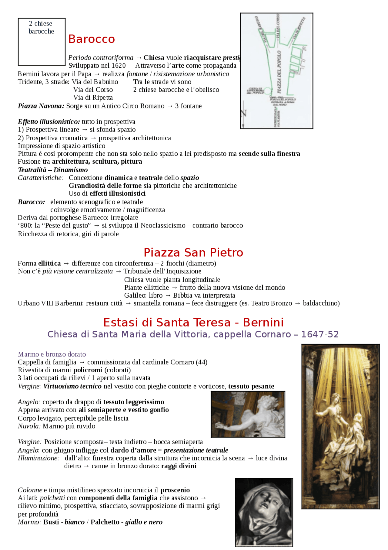 Bernini Borromini Barberini Caravaggio Docsity