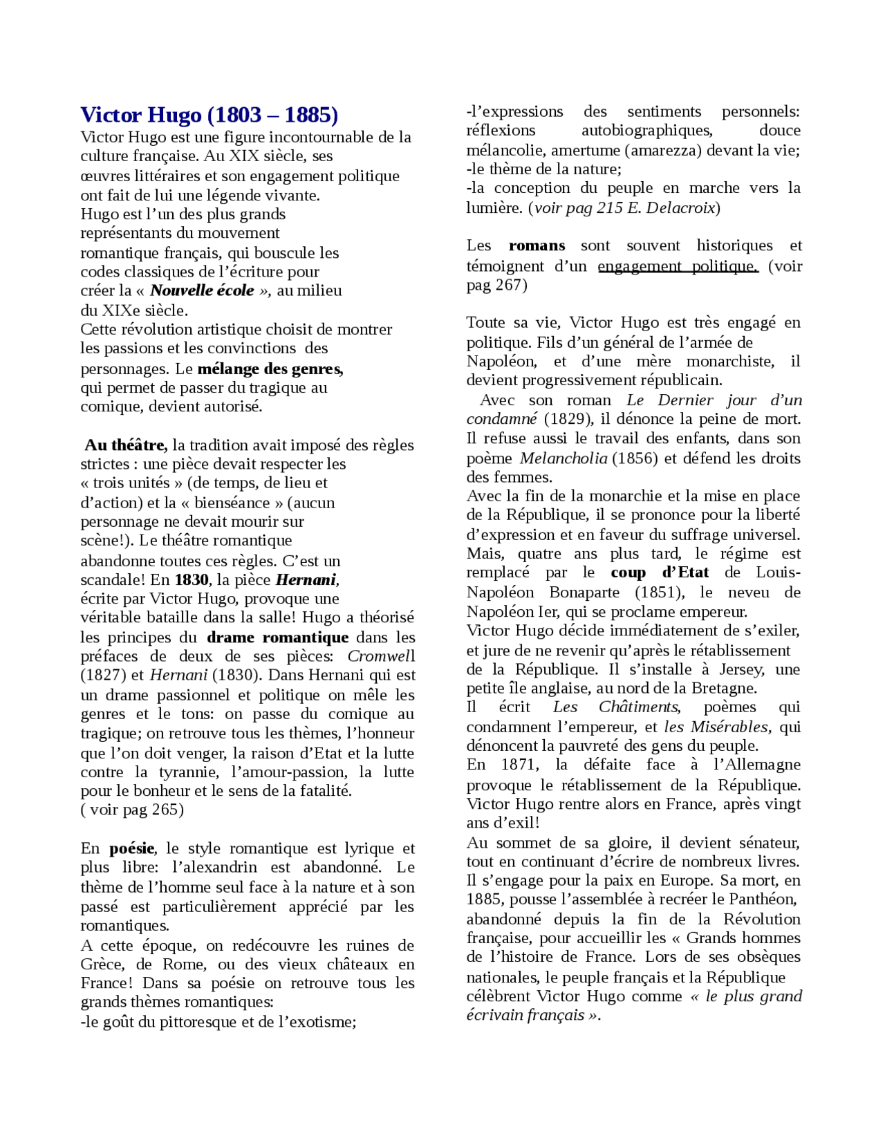 Victor Hugo 1803 1885 Riassunto Vita E Opere Docsity