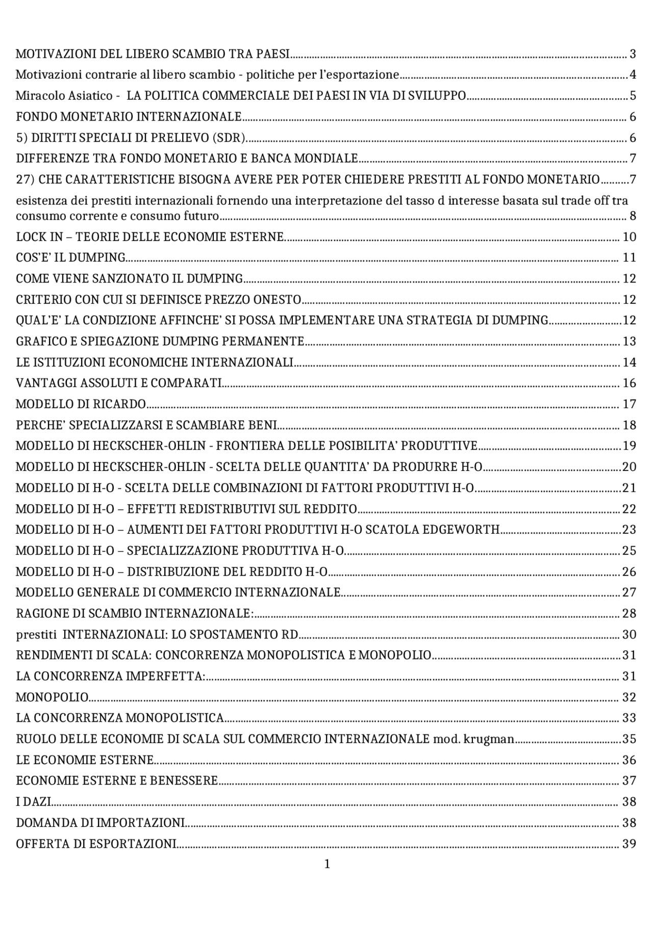 Riassunti Svolti Economia Int Docsity