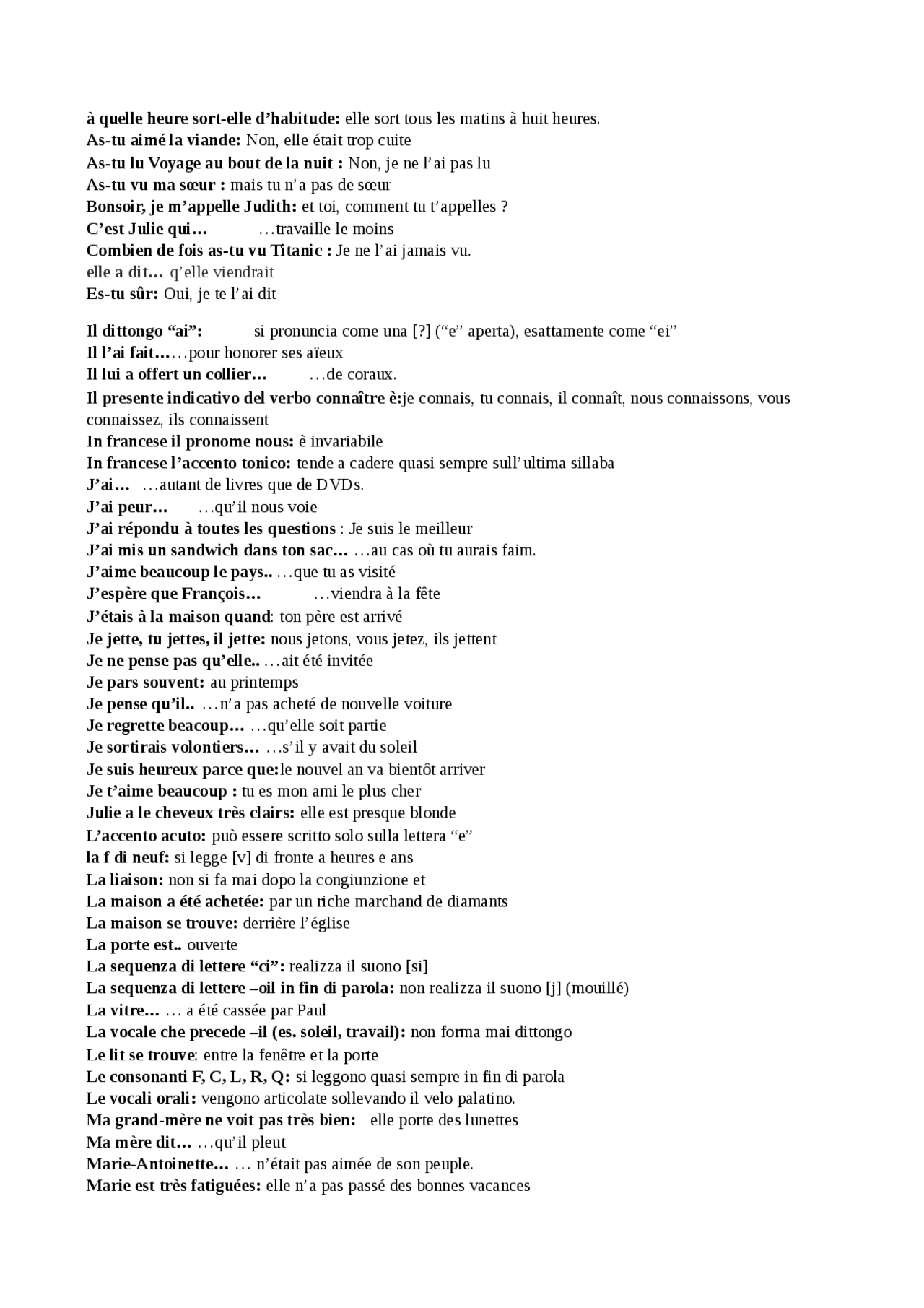 Domande E Risposte Test Di Autovalutazione Francese Docsity