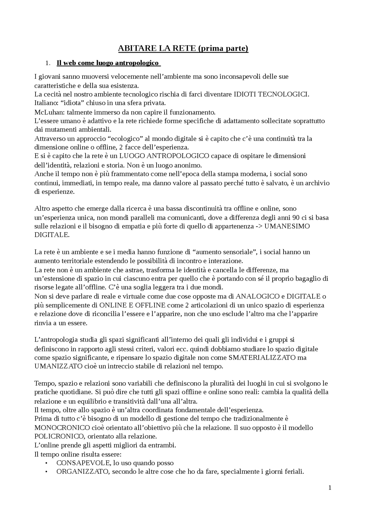 Abitare La Rete Giaccardi Docsity