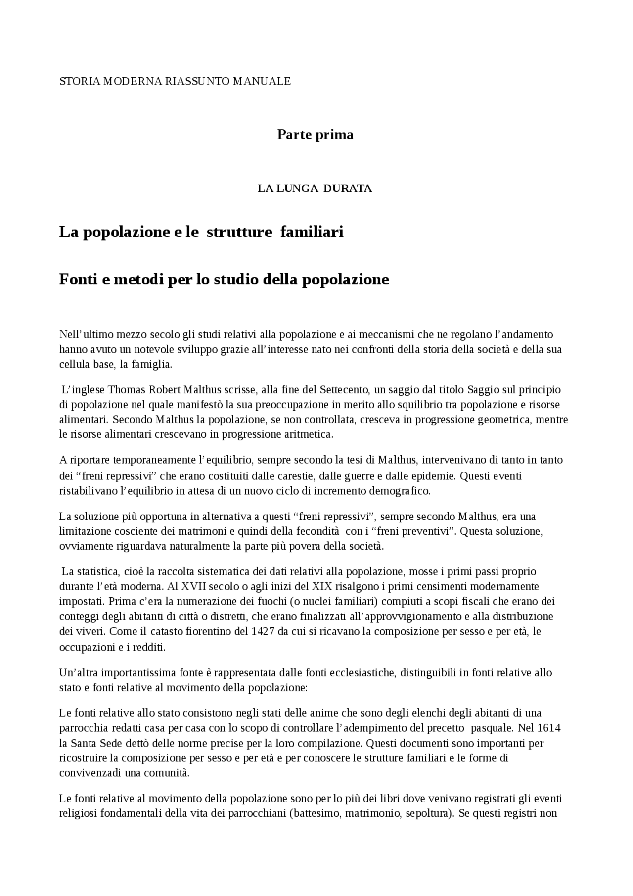 Riassunti Storia Moderna Carlo Capra Docsity