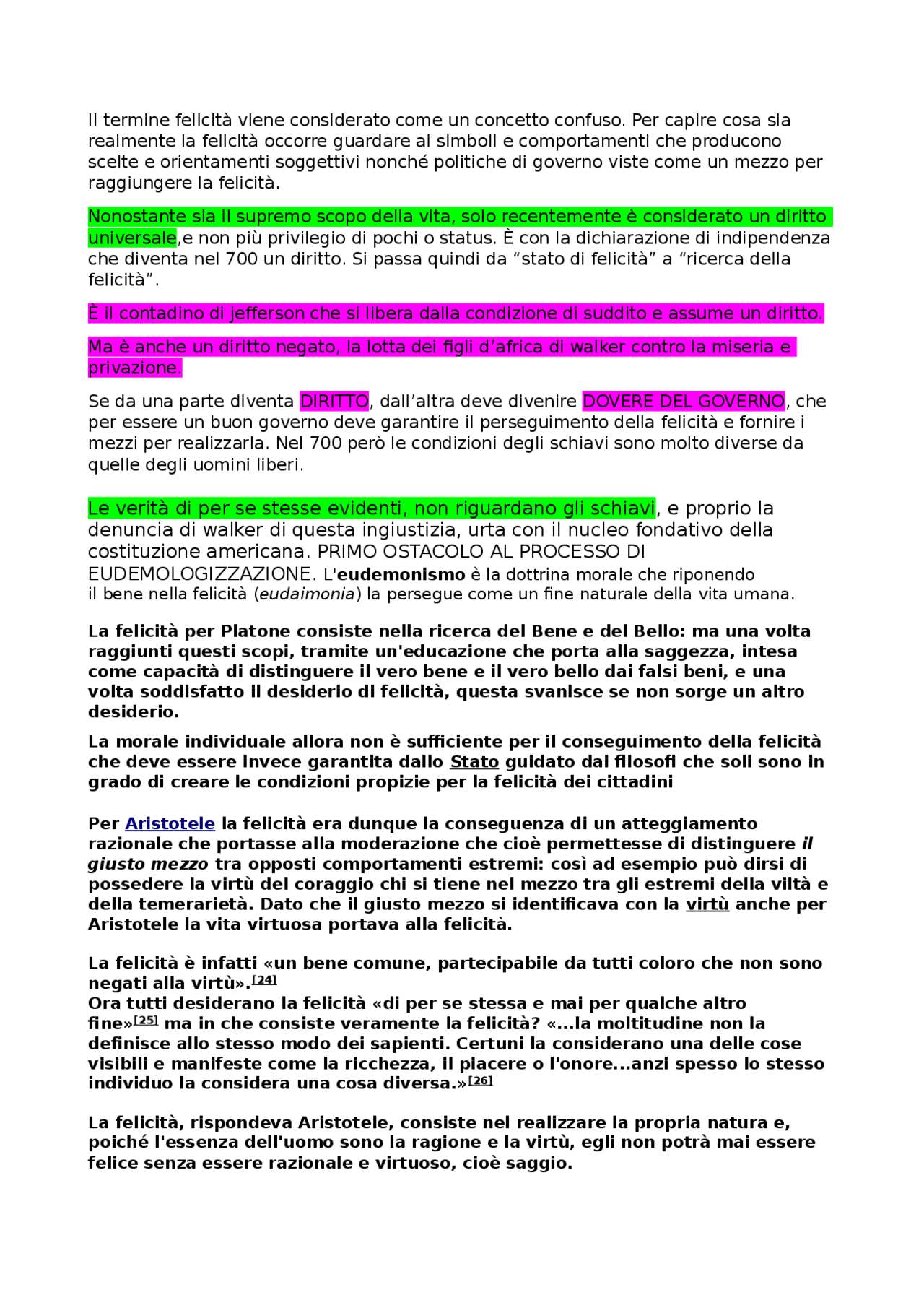 Riassunto Giudice Del Proprio Benessere Prof Graziani Docsity