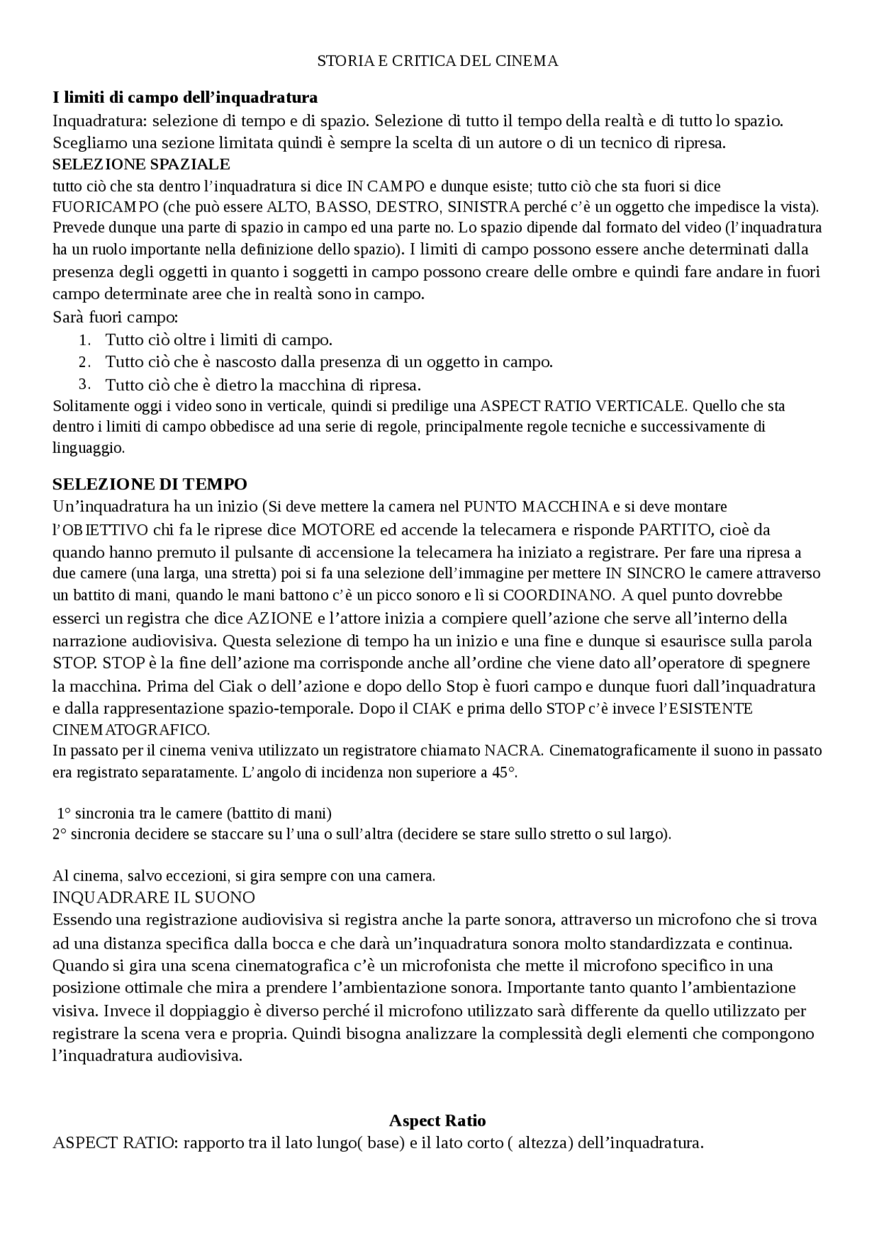 Storia E Critica Del Cinema Docsity