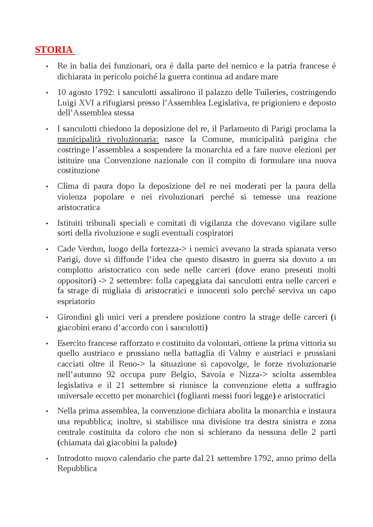 Napoleone Rivoluzione Docsity