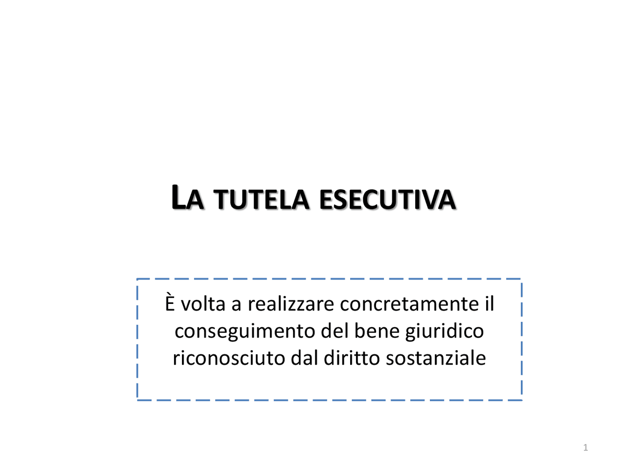 La Tutela Esecutiva Civile Docsity