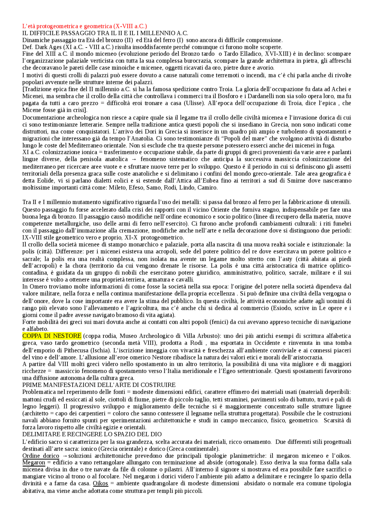 Arte Greca Bejor Castoldi Lambrugo Docsity