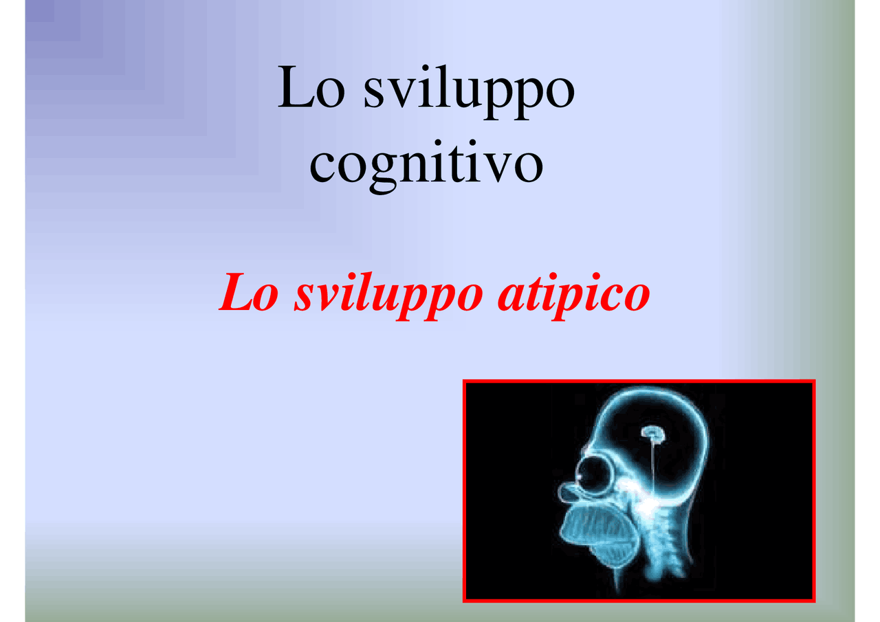 Sviluppo Atipico Dispensa Prof Murdaca Docsity