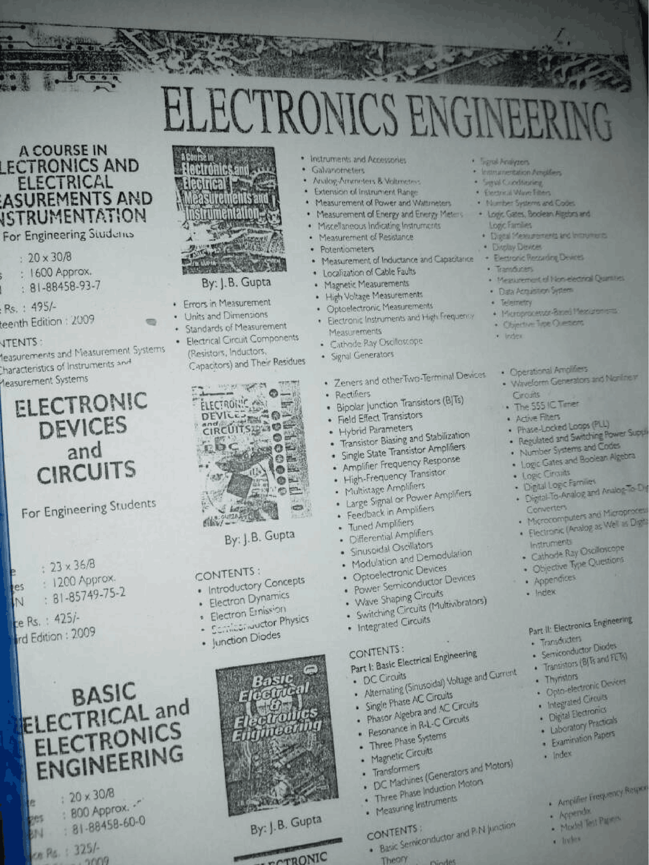 Textbooks for electronic circuit - Docsity