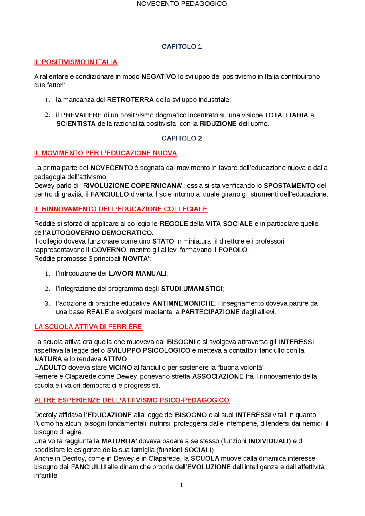 Novecento Pedagogico Di Giorgio Chiosso Docsity