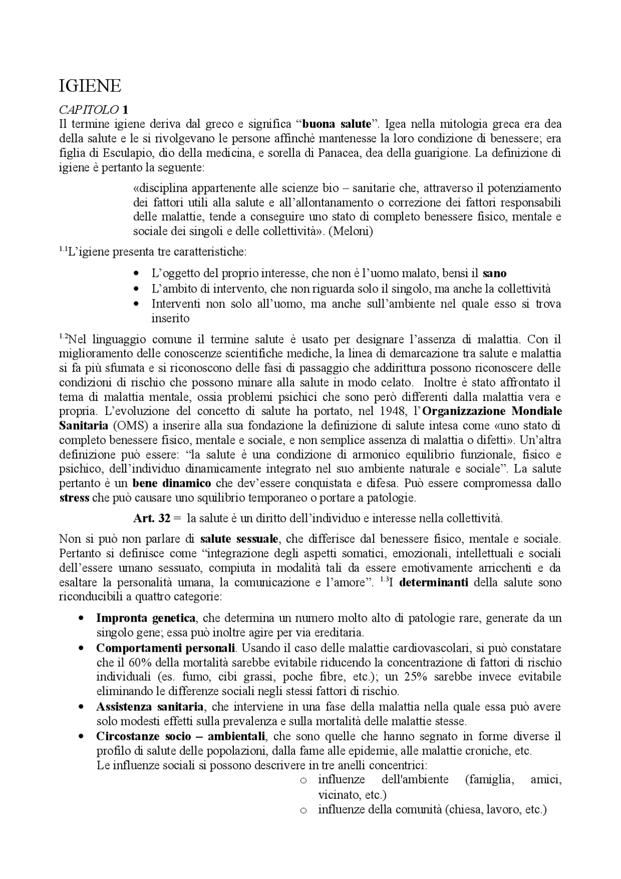 Argomenti Di Igiene Di Deviti Docsity