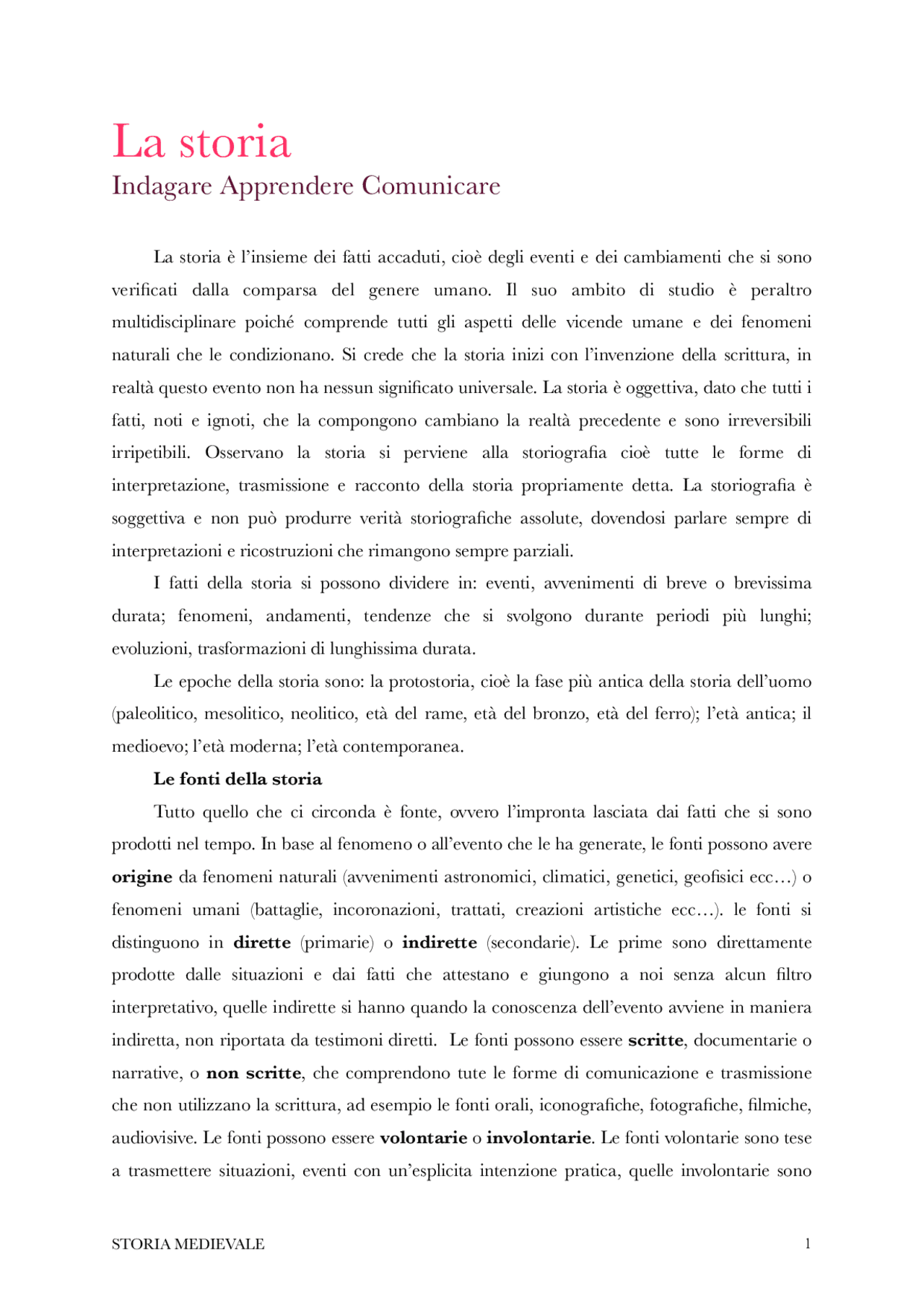 La Storia Beatrice Borghi Docsity