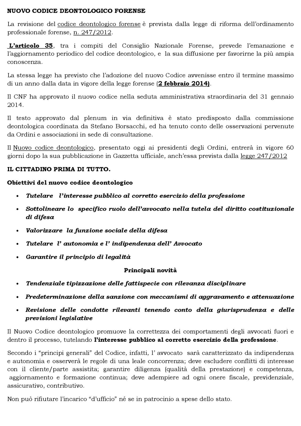 Scheda Codice Deontologico Forense Esame Avv Docsity