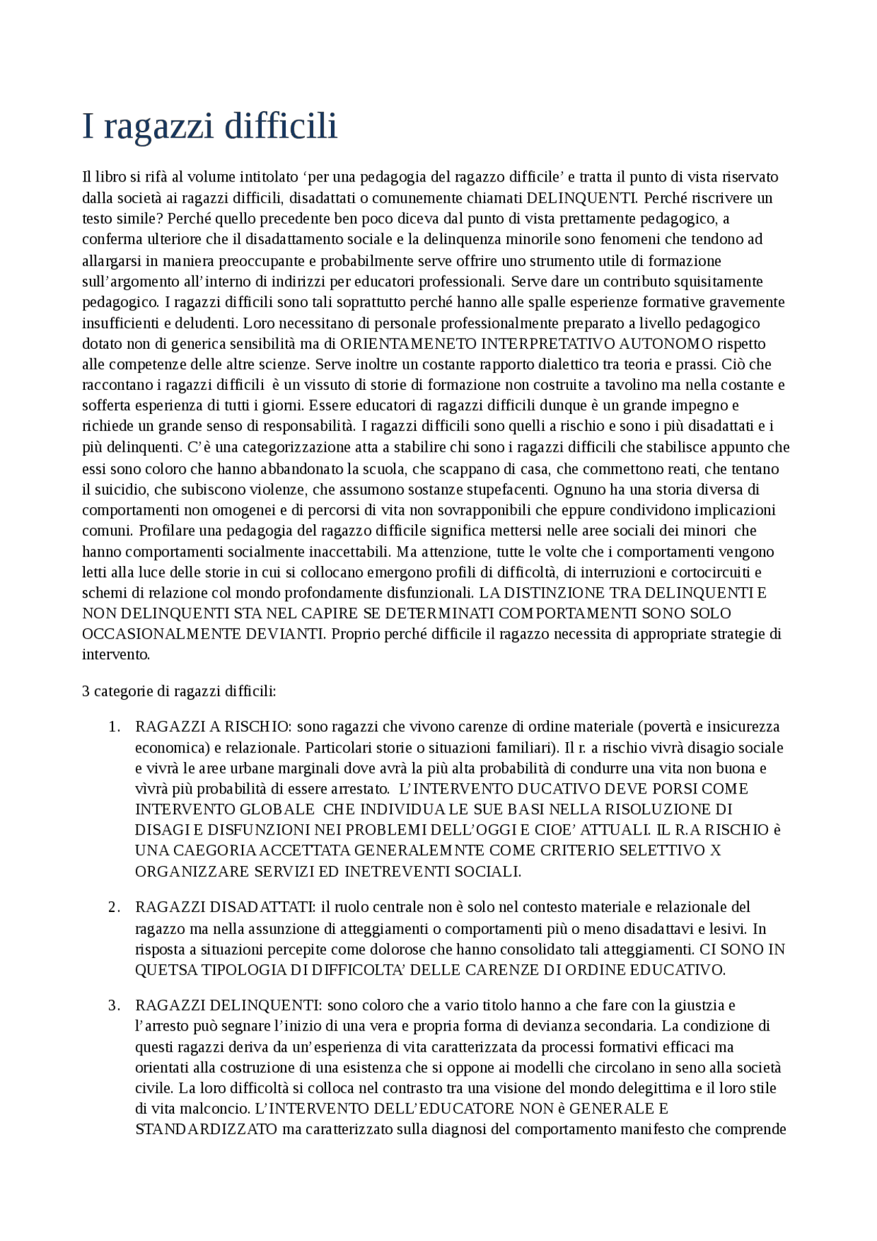 Pedagogia Del Conflitto Docsity
