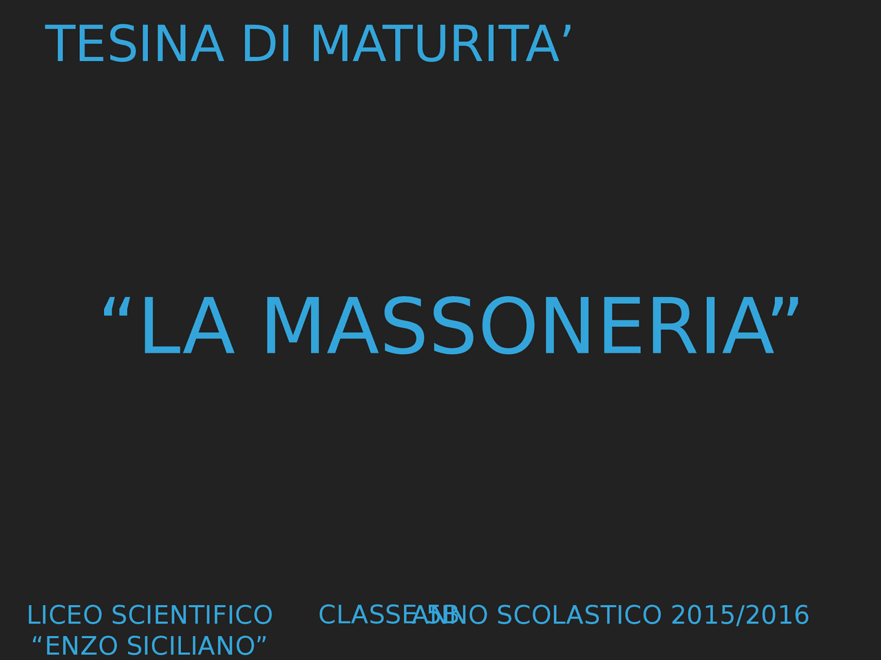 Tesina Sulla Massoneria Docsity