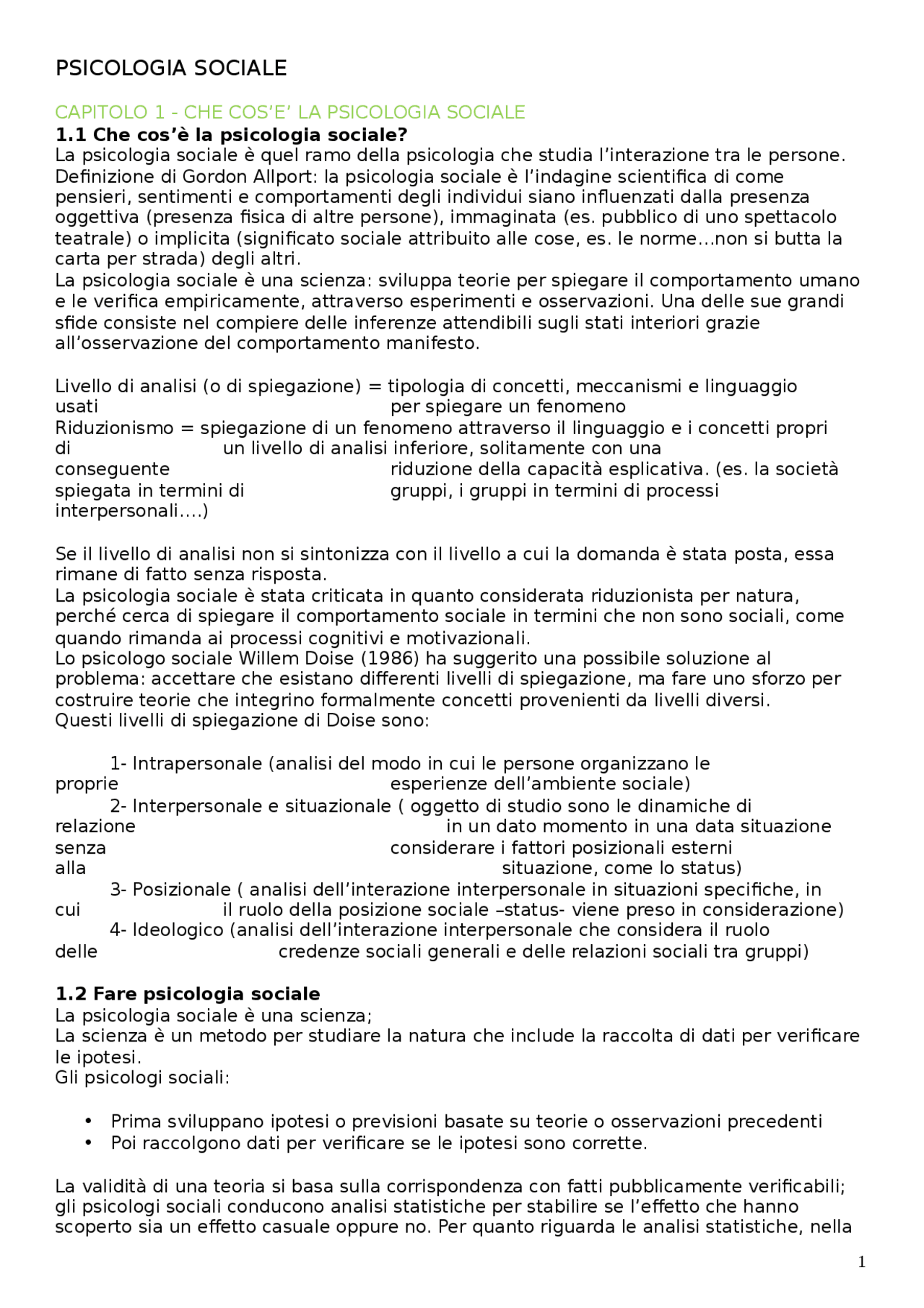 Psicologia Sociale Teorie E Applicazioni Hogg Vaughan Docsity
