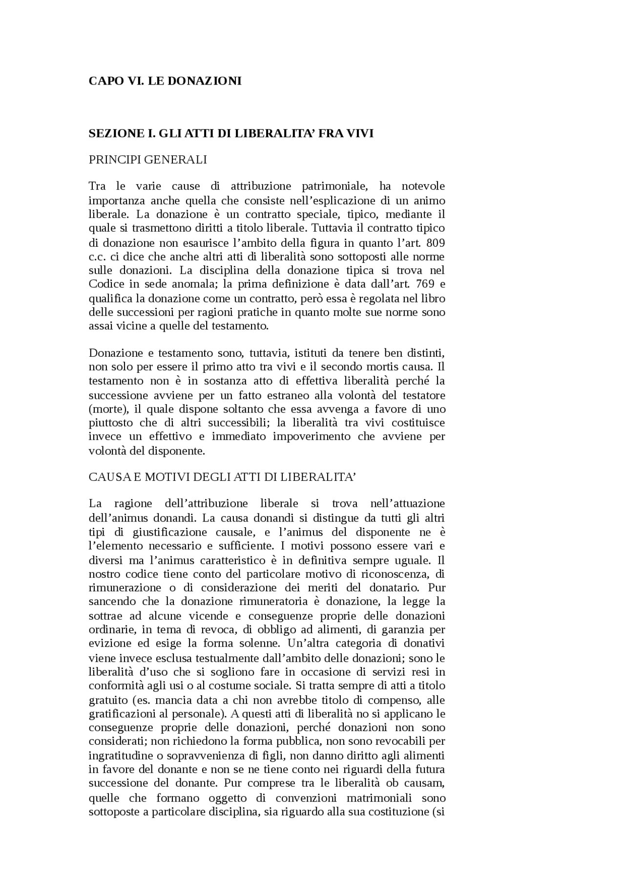 Trabucchi Capo 6 Diritto Privato Docsity