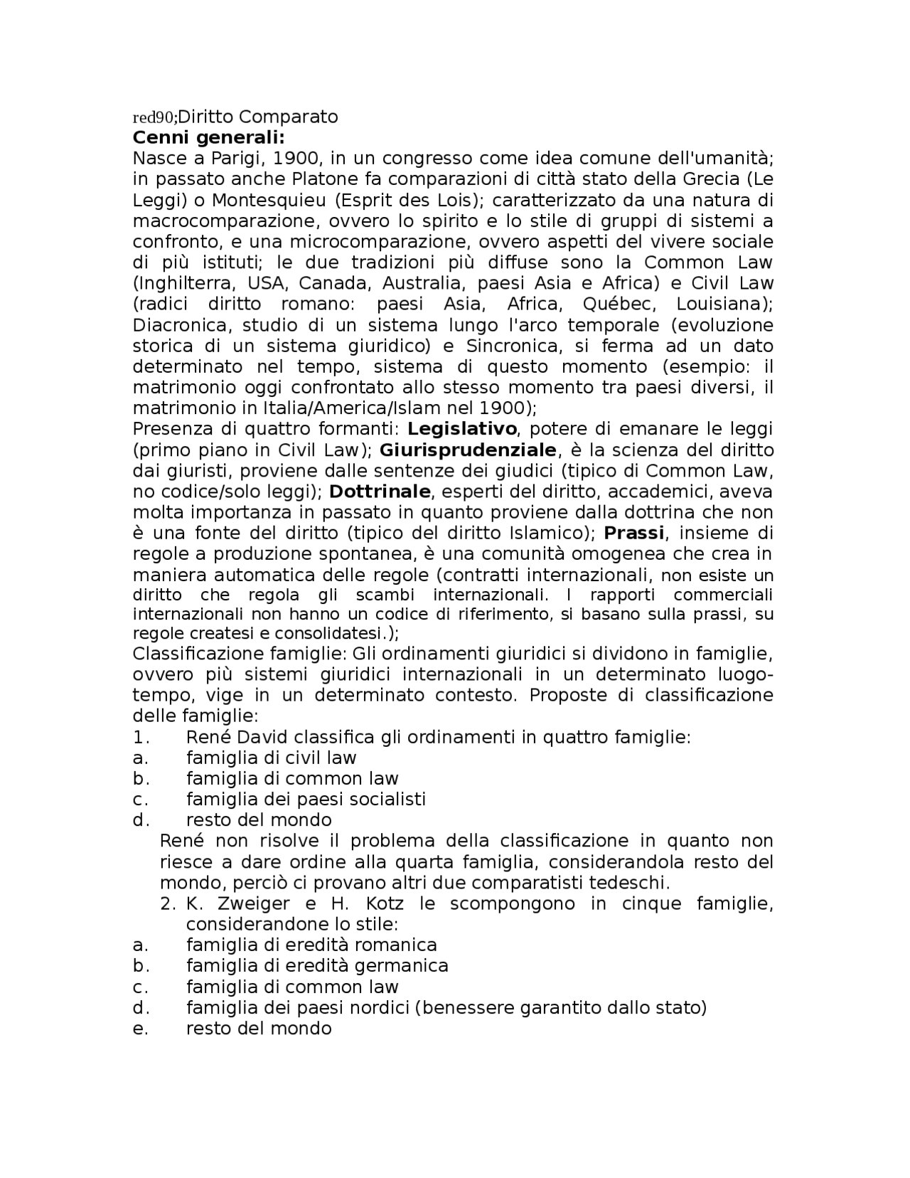 Diritto Privato Comparato Docsity