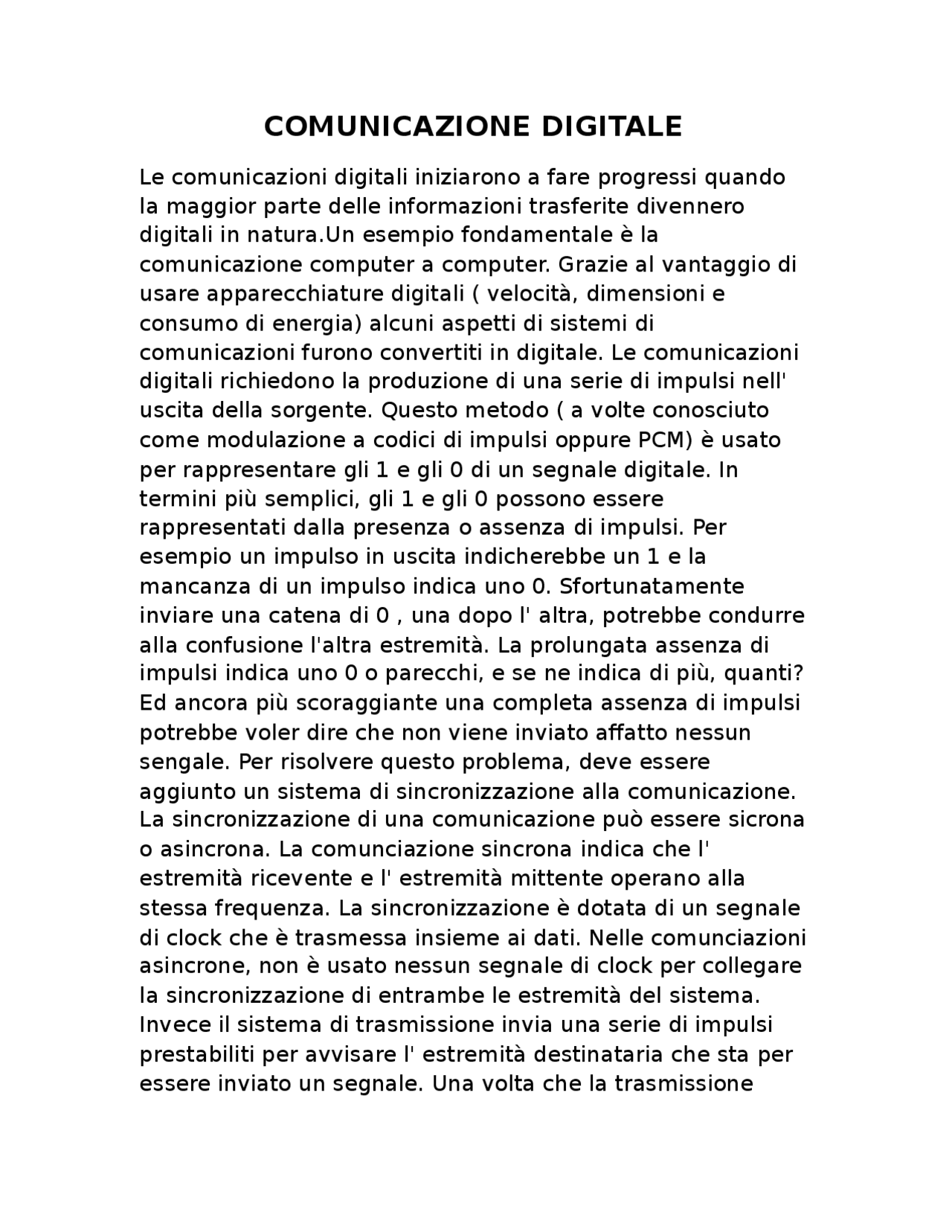 Digital Communication Docsity