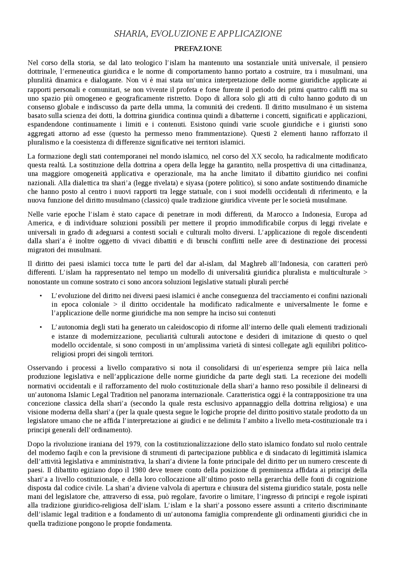 Riassunto del libro "La Sharia e il mondo contemporaneo" | Sintesi del ...