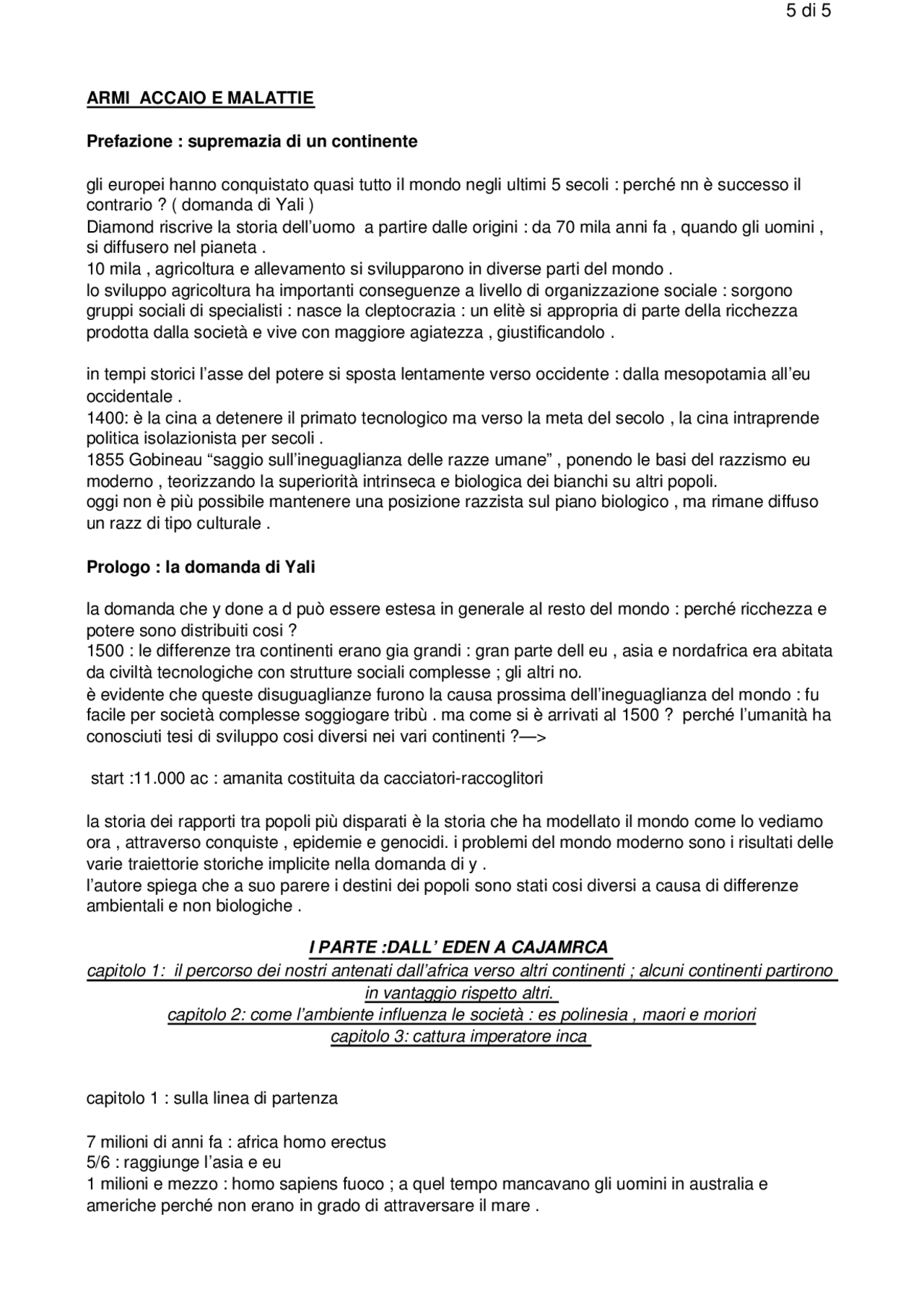 Armi Acciaio E Malattie Docsity